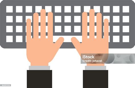 Hands Programmer Typing Work Keyboard Technology Stock Illustration Download Image Now Adult