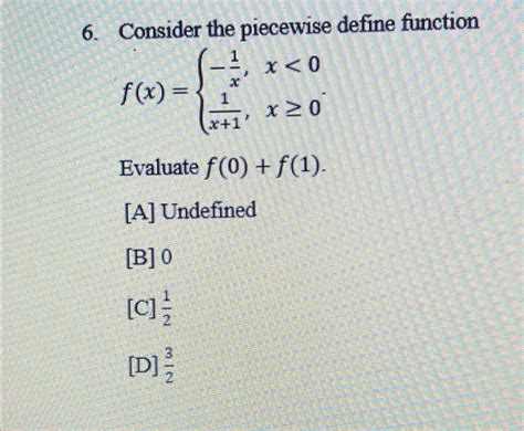 Solved Consider The Piecewise Define Chegg