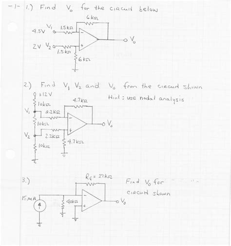 Solved Help Me Figure Out These 3 ﻿op Amp Problems