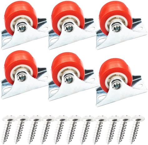 Stalen Zwenkwielen Rubberen Wieltjes Meubelverplaatsing Stijve