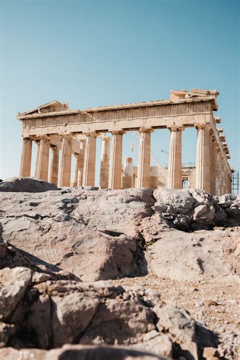 집 밖의 건축 고고학 고대 그리스 고대의 고전 건축 고전적 구조 고전적 유적 관광 국보 그리스 그리스 유산 기념물 기둥 낮 랜드마크 맑은 하늘
