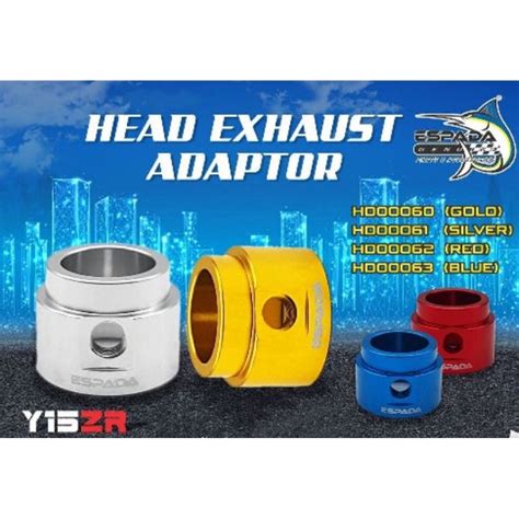 Espada Y15zr Head Exhaust Adaptor Ekzos Superhead Exhaust Front Pipe Oxygen Sensor Adaptor