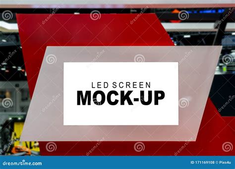 Mock Up LED Screen Billboard With Modern Design In Exhibition Stock Photo Image Of Booth Copy