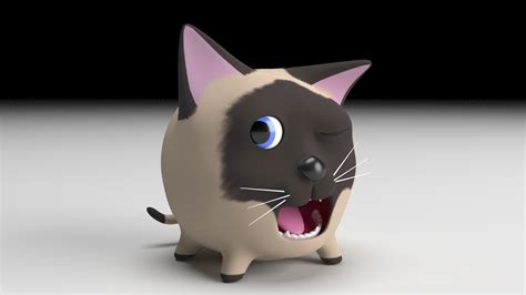 3d Cute Cat Model Turbosquid 2307082