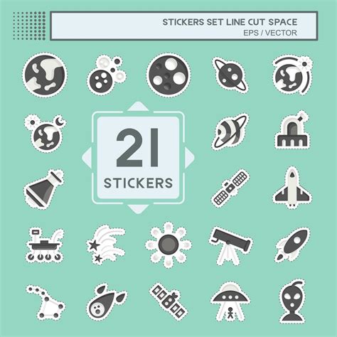 Sticker Line Cut Set Space Related To Education Symbol Simple Design Editable Simple