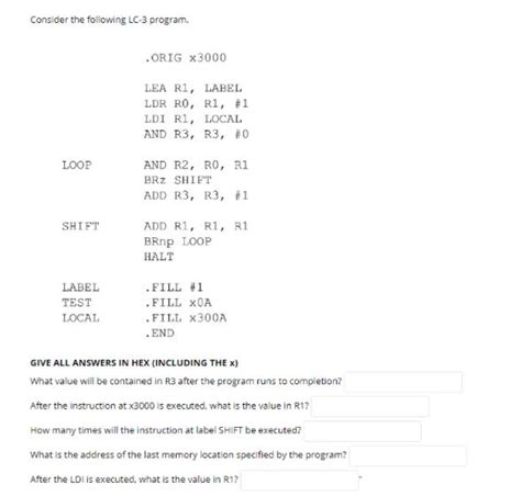Solved Consider The Following Lc 3 Program Ori Solutioninn