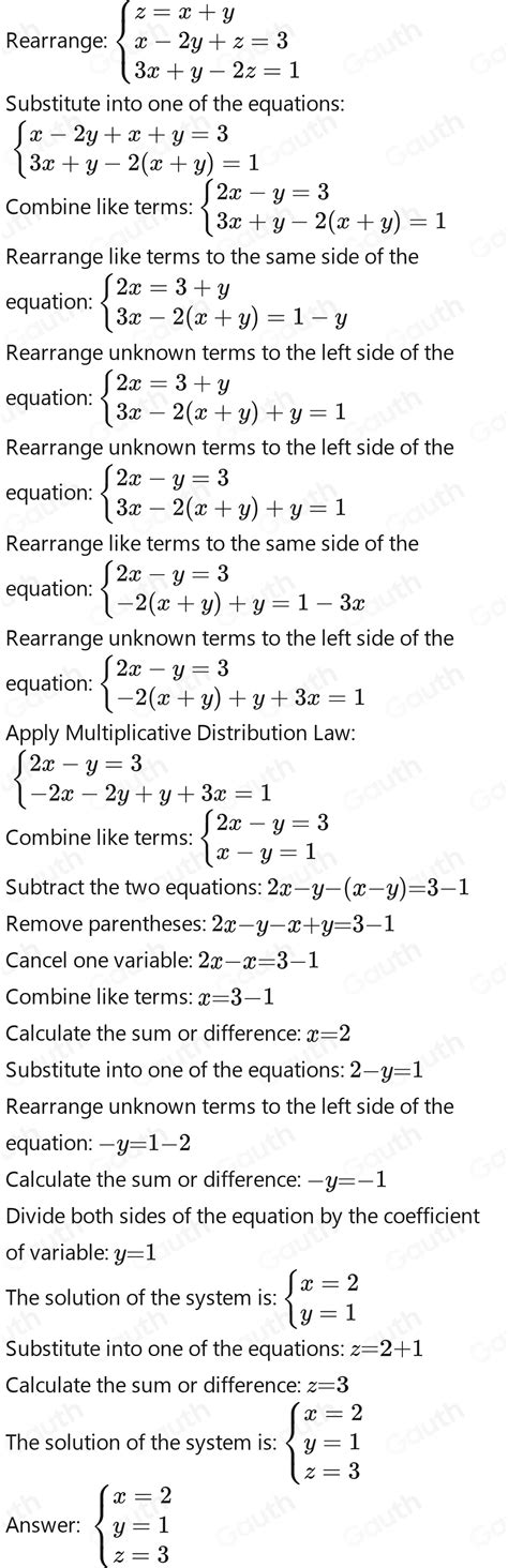 Solved 0 X Y Z 0 X 2y Z 3 3x Y 2z 1 6in [algebra]