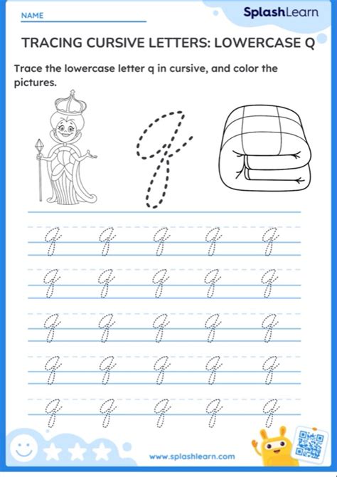 Cursive Q Worksheet Cursive Handwriting Letter Q Worksheets Library