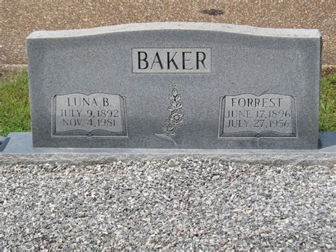 Luna Beasley Baker 1892 1981 Find A Grave Memorial