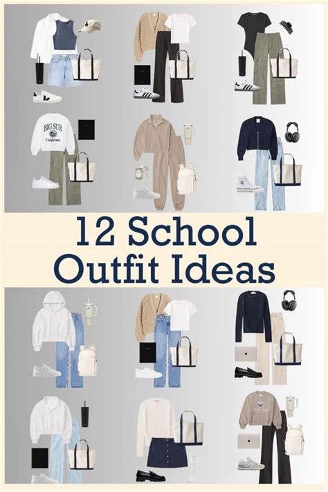 12 Simple Outfit Ideas For School School Outfit Back To School