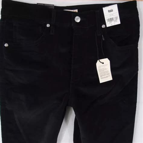 Nuovi Jeans Neri Stretch Levis Mile Alti Super Skinny W30 L28 Uk Taglia 10 Nuovi Con Etichette