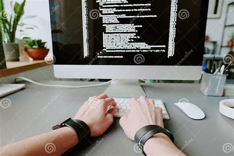 Male Hands Coding Stock Image Image Of Unrecognizable 349287787 Male Hands Coding Stock Image Image Of Unrecognizable 349287787