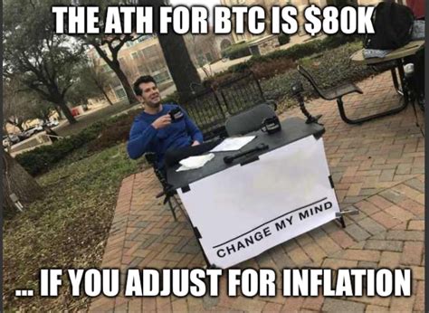 ⚡️ Alex Freeman On Linkedin The All Time High For Bitcoin Is 80 000 If You Adjust For Inflation