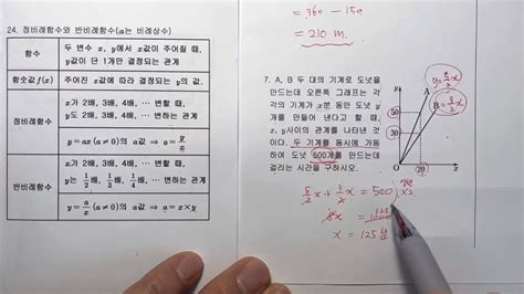 정비례두 직선 거속시 도넛생산 반비례가격에 따른 판매량 변화 함수의 그래프 활용 분석2 중1수학 기말 서술형 Ncs Youtube