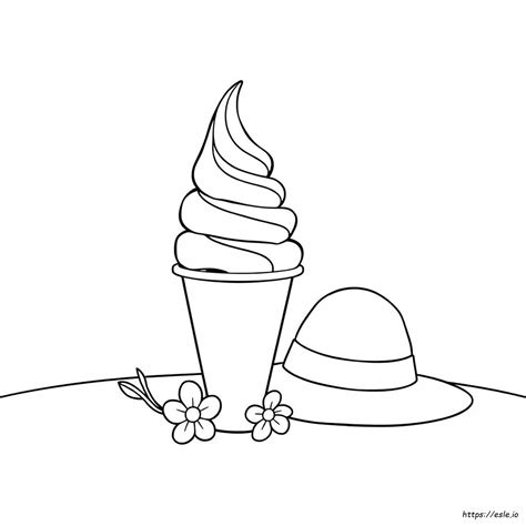 Ice Cream Cup Coloring Page