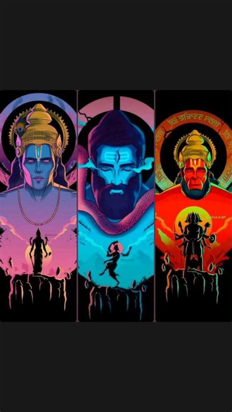 Tri Dev God Artwork God Illustrations God Art