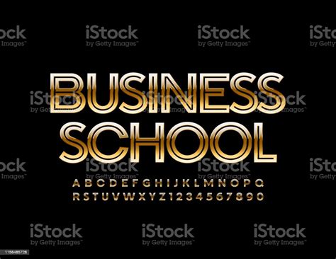 황금 알파벳 문자와 숫자와 벡터 엘리트 배너 비즈니스 스쿨 개발에 대한 스톡 벡터 아트 및 기타 이미지 개발 경영자 교육