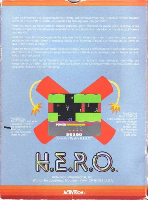 Atari 2600 Vcs Hero Helicopter Held Scans Dump Download