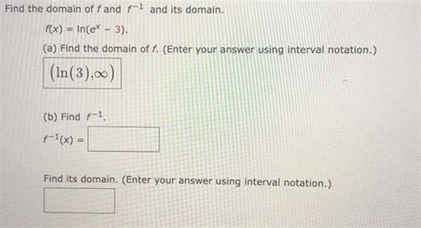 Solved Find The Domain Of F And F−1 And Its Domain