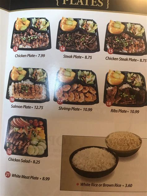 Menu At Top Grill Teriyaki Bowl Restaurant Murrieta