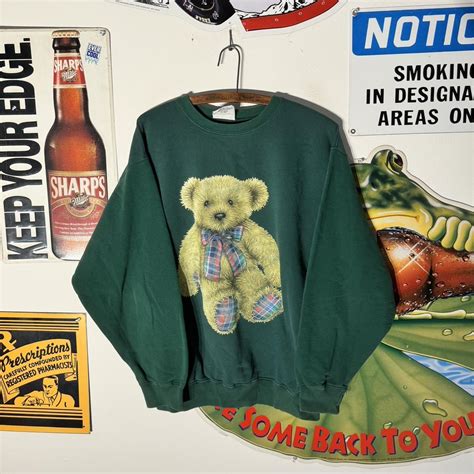 Vintage 1990s Teddy Bear Cute Sweatshirt Crewneck Depop