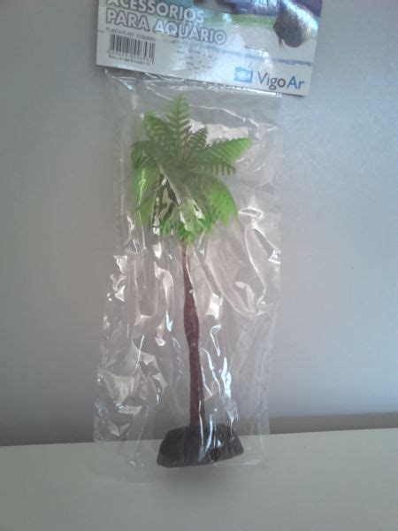 Planta Plastica Coqueiro 18cm Hn Aquarium