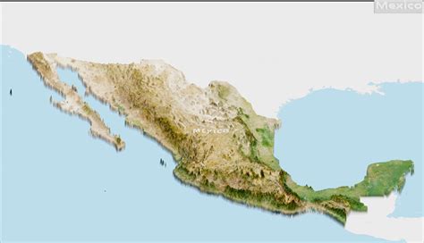 Mexico Terrain Topography Elevation Dem Geography Landscape 3d Model