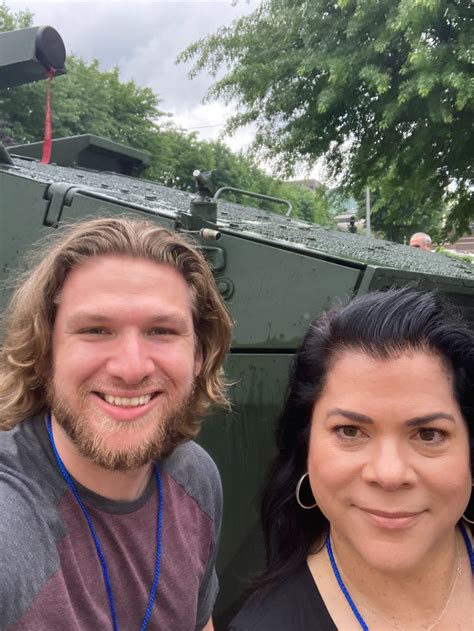 Admiring The Military Equipment On Display At The Showcase For Commerce … Cindy Hostetler