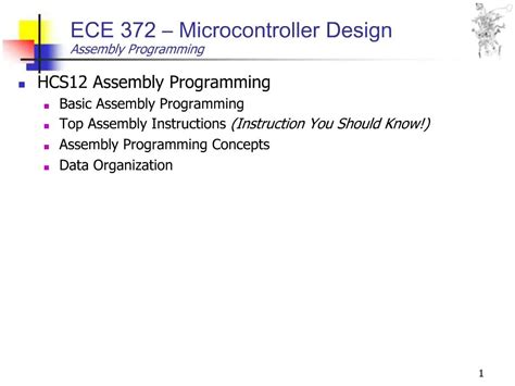 Ppt Ece 372 Microcontroller Design Assembly Programming Powerpoint Presentation Id1221406