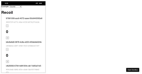 Redux Vs Recoil Codesandbox