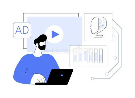 Ai Optimized Programmatic Advertising Abstract Concept Vector Illustration Stock Vector