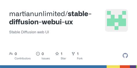 GitHub Martianunlimited Stable Diffusion Webui Ux Stable Diffusion Web UI