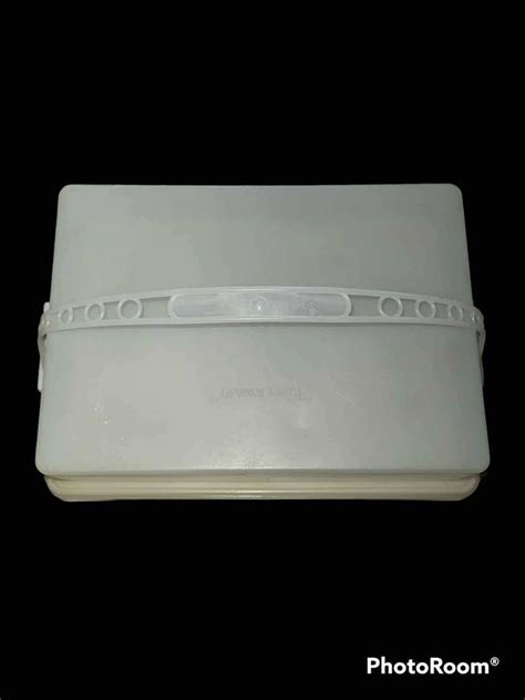 Vintage Tupperware 3 Pc Rectangular Cake Taker 622 5 White Etsy