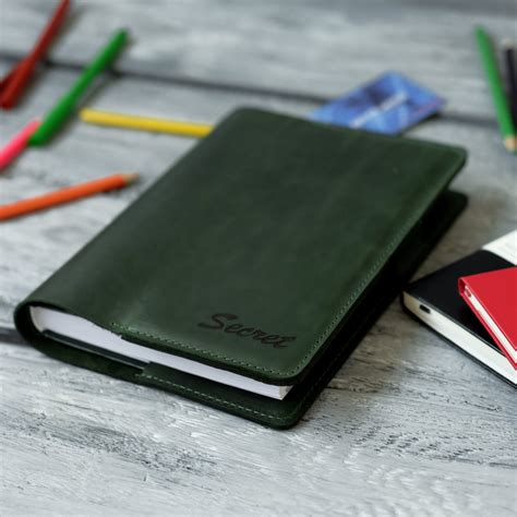 Leather Notebook Cover A5 A4 B5 Custom Personalized Journal Cover
