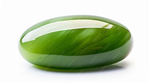 Premium Ai Image Polished Green Nephrite Jade Mineral Gemstone