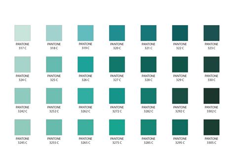 Pantone Color Chart Pms Color Chart Pantone Green