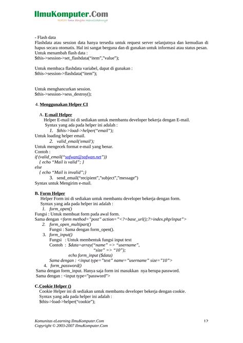 belajar php dengan framework code igniter pdf