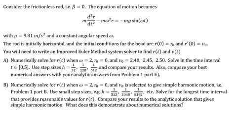 Solved Free Sliding Bead A Bead Is Constrained To Slide