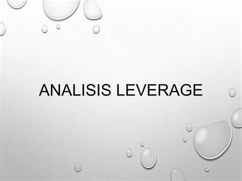 Analisis Leveragepptx