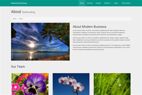 Material Bootstrap Theme October Cms