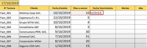 Calcular Fechas De Vencimiento Y Crear Alertas En Excel