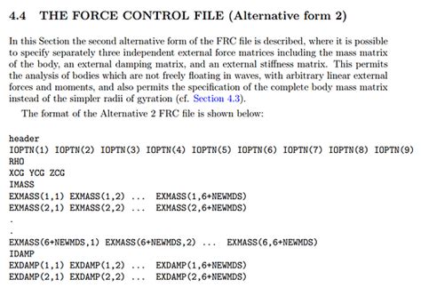 Hydrostatic Restoring Matrix Nrel Forum
