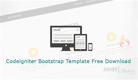 Codeigniter Free Responsive Bootstrap Template With Basic Setup Mostlikers