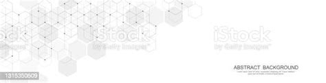 배너 디자인 템플릿입니다 기하학적 모양과 육각형 패턴추상 배경 의학 기술 또는 과학 설계를 위한 벡터 일러스트레이션 0명에 대한