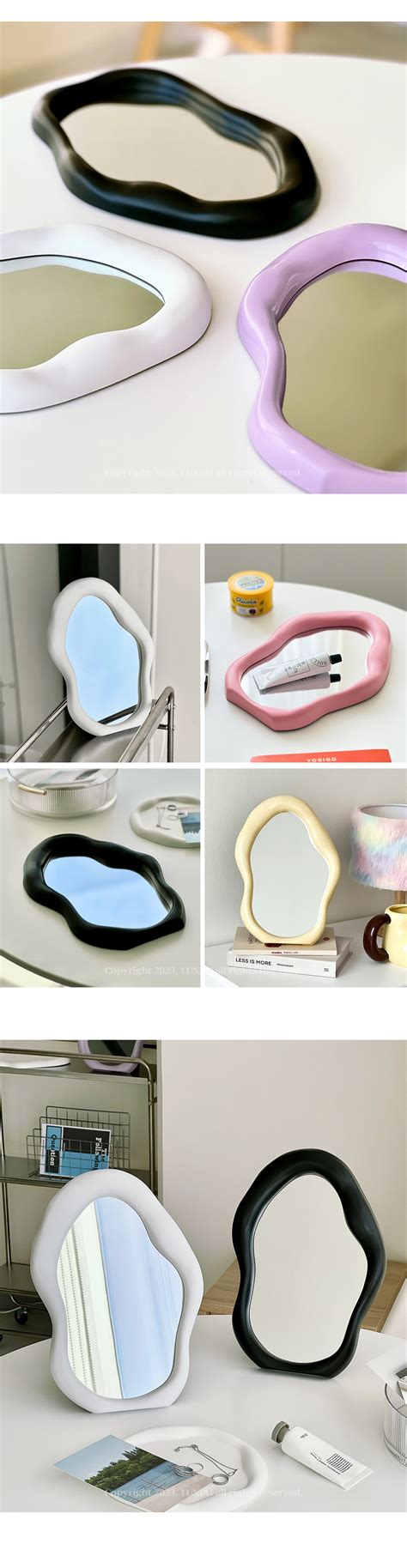 탁상거울 출시특가 비정형 볼륨 프레임 탁상거울 벽걸이 가능 인테리어 화장대 거울 오늘의집 쇼핑