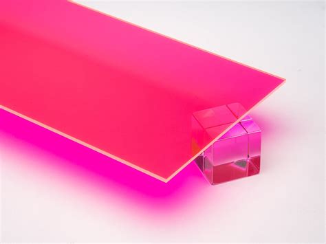 Pink Fluorescent Acrylic Plexiglass Sheet Canal Plastics Center
