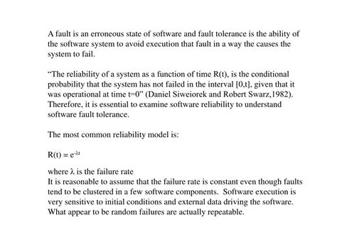 Ppt Software Fault Tolerance Powerpoint Presentation Free Download Id5702510