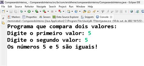 Programa Que Compara Dois Valores Inteiros Em Java Rdicasetutoriais