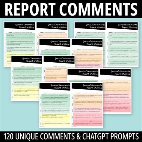 Report Writing General Comment Bank Australian Teachers Tpt