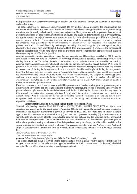 Automatic Multiple Choice Question Generation System For Pdf Computing Technology And Computing
